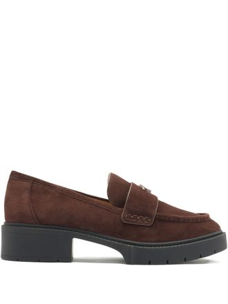 Coach mocassins en daim - Marron