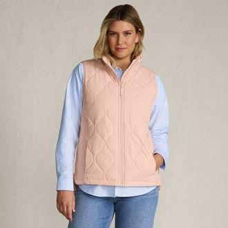 Lands End Isolierte Steppweste FeatherFree, Damen, Gr&ouml;&szlig;e:40-42 regular, Pink, Polyester, by Lands End