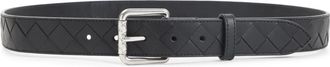 Bottega Veneta unisex, Accessoires, Noir, Taille: 90 CM Ceinture en cuir Intrecciato