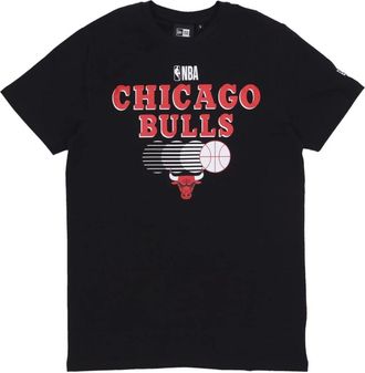New Era Chicago Bulls NBA Grafik Tee Schwarz - - Sport - Herren - Schwarzk - 2XL