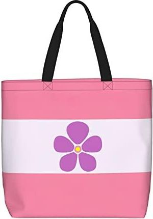 Generic Sac De Courses Fiert&eacute; Saphique Sac Fourre Tout Femme R&eacute;utilisable Avec Poign&eacute;es Sacs En Toile, Pour Voyage, &Eacute;cole, Femmes, Tous Les Jours