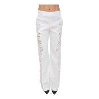 Ermanno Scervino Firenze Wide Hosen - - Trousers - Damen - Wei&szlig; - S