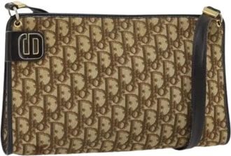 Dior Sac bandouli&egrave;re vintage Trotter en toile Pre-owned - Femme - Pre-owned - Beige - Taille: ONE Size