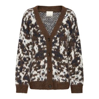 Ichi Gefleckter Cardigan - 90001040 - - Knitwear - Damen - Braun - S