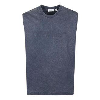 Off-white Homme, Tops, Bleu, Taille: L T-shirt sans manches Bookish