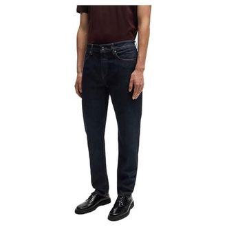 BOSS Hommes H-Re.Maine Maine Jean Regular Fit en Denim Stretch Bleu foncé