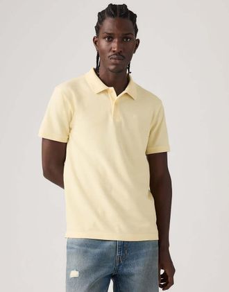 Levi's Original - Gestreiftes Polo-Teddykleid in Neutral-Gelb