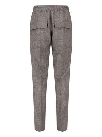 Rick Owens Mens Pantalon Drawstring Slim Long Noir M&eacute;lang&eacute; Gray Trousers