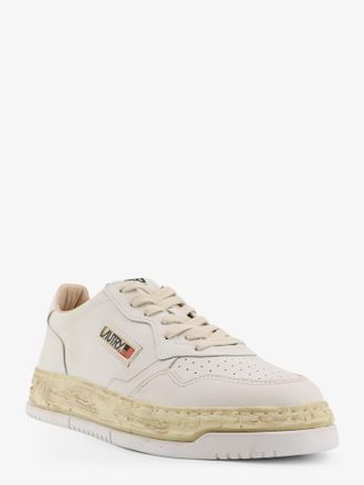 Autry Mens Super Vintage Low Leather Sneakers White Trainers