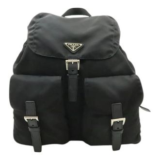 Prada Pre-owned Nylon Leather Backpack - - Pre-owned - Damen - Schwarzk - ONE SIZE