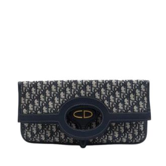 Dior Pre-owned Sac pochette en toile - Femme - Pre-owned - Bleu - Taille: ONE Size