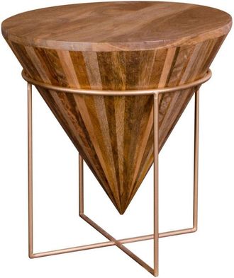 House Nordic HAPUR Coffee Table 45x45 cm Beistelltisch Mango Holz Rund Natur