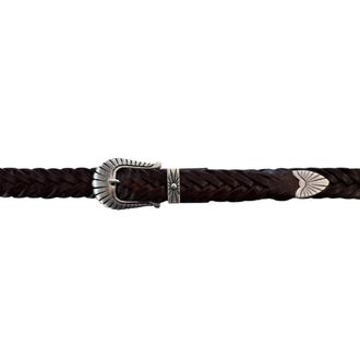 Alberto Luti Geflochtener Lederg&uuml;rtel - - Accessories - Herren - Braun - 95 CM