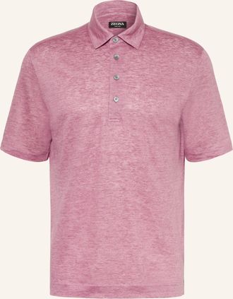 Ermenegildo Zegna Zegna Jersey-Poloshirt Aus Leinen rosa