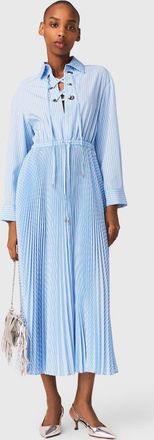 Maje Langes Plisseekleid Mit &Ouml;sen - Blau - Maje