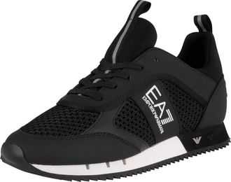 Emporio Armani Emporio Armani Mens X8X027 Mesh Trainers - Black/White - UK 11.5