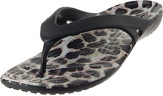 Crocs Femme Kadee II Graphic Flip W Tongs, Black/Multi Animal, 34/35 EU