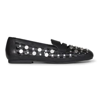 Ash Ash, Femme, Chaussures, Noir, Taille: 41 EU Bali Mocassin clout&eacute; &agrave; bout carr&eacute; et maille ajour&eacute;e