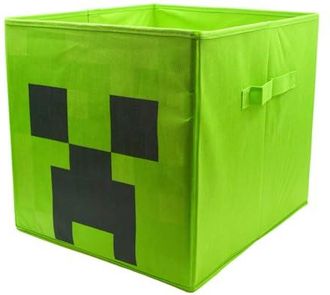 Hox Minecraft Creeper Bo&icirc;tes de rangement pliables avec poign&eacute;es | Durabilit&eacute; et tissu de haute qualit&eacute; | Cubes de rangement pliables en tissu | Compatibl