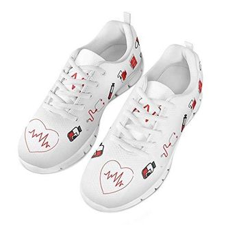 Coloranimal Gym Sports Femmes Hommes Air Mesh Chaussures De Course Mignon Infirmière Motif Casual DailyShoes Athlétique De Mode Baskets EU43