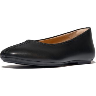 FitFlop Fitflop Delicato Hochge schneiden Leder Damen Schwarz Ballerinas