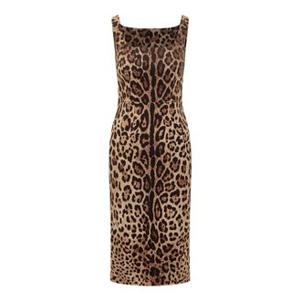 Dolce & Gabbana &Auml;rmelloses Midikleid - - Dresses - Damen - Braun - XS