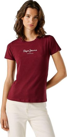 Pepe Jeans London New Virginia SS N T-Shirt, Rot (Lotus Red), L Damen, Rot (Lotus Red), Large