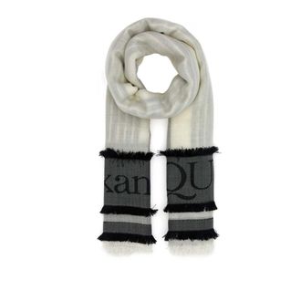 Alexander McQueen Ivory Wollmischung Foulard Schal - - Accessories - Damen - Mehrfarbig - ONE SIZE
