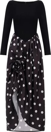 Sleeper Aurora polka-dot maxi dress - Schwarz