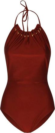 Zimmermann Femme, Maillots de bain, Rouge, Taille: 40 FR Maillot de bain une pi&egrave;ce Aster fronc&eacute; et perl&eacute;
