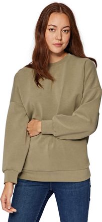 Mavi Damen Rundhalsausschnitt Sweatshirt, X-Klein, Schwarz