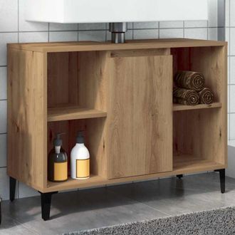 vidaXL Vidaxl - Armoire d&eacute;vier ch&ecirc;ne artisanal 80x33x60 cm bois ding&eacute;nierie