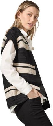 Cecil B253908 Gilet rayé, Noir, XXL Femme