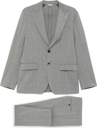 Manuel Ritz Homme, Costumes, Gris, Taille: 2XL Costume crois&eacute;