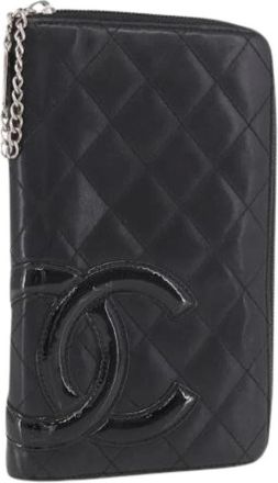Chanel Sac pochette en cuir Pre-owned - Femme - Pre-owned - Noir - Taille: ONE Size