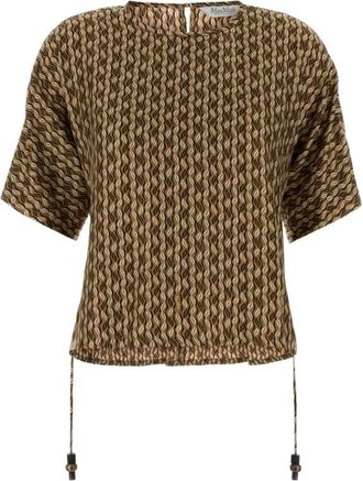 Max Mara Femme, Blouses et Chemises, Multicolore, Taille: 36 FR Chemisier en soie imprim&eacute;e