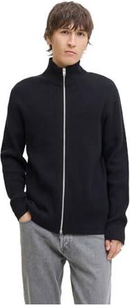 Jack & Jones Zip Jjeperfect Knit Cardigan zippé Sn, Noir, L Homme