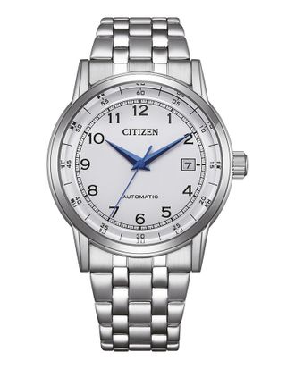Citizen Automatik Dress Watch Edelstahl wei&szlig;, 40mm Herrenuhr NJ0210-56A