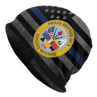 Generic Tricot Bonnet Fier Frère dun Vétéran du Kosovo Coupe-Vent Beanie Tricoté Souple Watch Hat pour Hiver À Pied