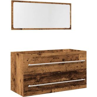 vidaXL Vidaxl - Ensemble de meubles salle de bain 2 pcs bois ding&eacute;nierie