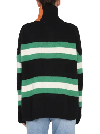 RIGHT FOR Turtleneck Button-Closure Cardigan - Multicolor