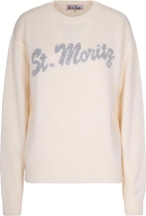 MC2 Saint Barth Femme, Pulls, Beige, Taille: 40 FR Maille ras du cou