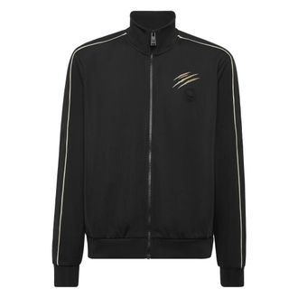 Plein Sport Homme, Sweatshirts et sweats &agrave; capuche, Noir, Taille: 4XL Veste de surv&ecirc;tement zipp&eacute;e