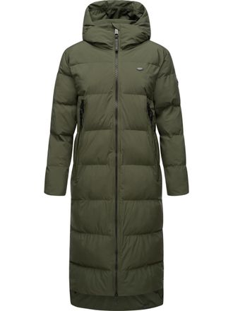Ragwear Damen Wintermantel warmer wasserdichter und atmungsaktiver Steppmantel extralang mit Kapuze Patrise YOUMODO Dark Olive24 Gr. XL