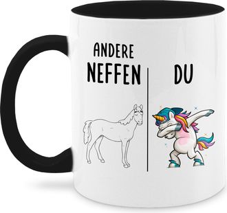 Shirtracer Tasse Tassen 325ml - Andere Neffen Du Dabbing Einhorn | Geburtstag Geschenk für Neffen Geburtstagsgeschenk Neffe Geschenk von Tante - 325 ml - Schwarz