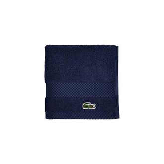 Lacoste Heritage Supima Gant de Toilette en Coton, Bleu Marine, 33 x 33 cm