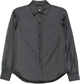 Aspesi Wattiertes Hemd mit Druckknopfverschluss - Grau