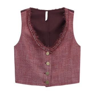 Imperial Gilet - - Jackets - Damen - Rot - XS
