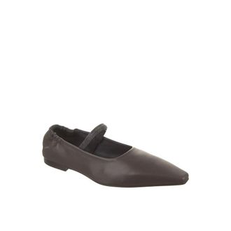 Brunello Cucinelli Womens Brown Leather Flats