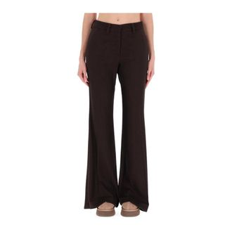 Alysi High-Waisted Wide-Leg Hosen - - Trousers - Damen - Braun - XS